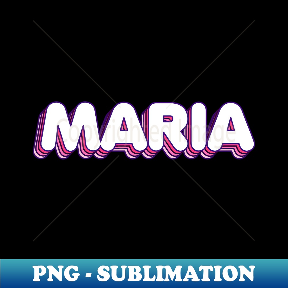 Pink Layers Maria Name Label - PNG Transparent Sublimation F - Inspire ...