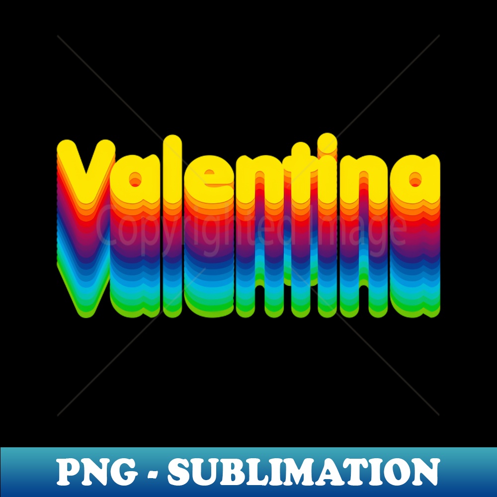 Rainbow Layers Valentina Name Label - PNG Sublimation Digita | Inspire ...