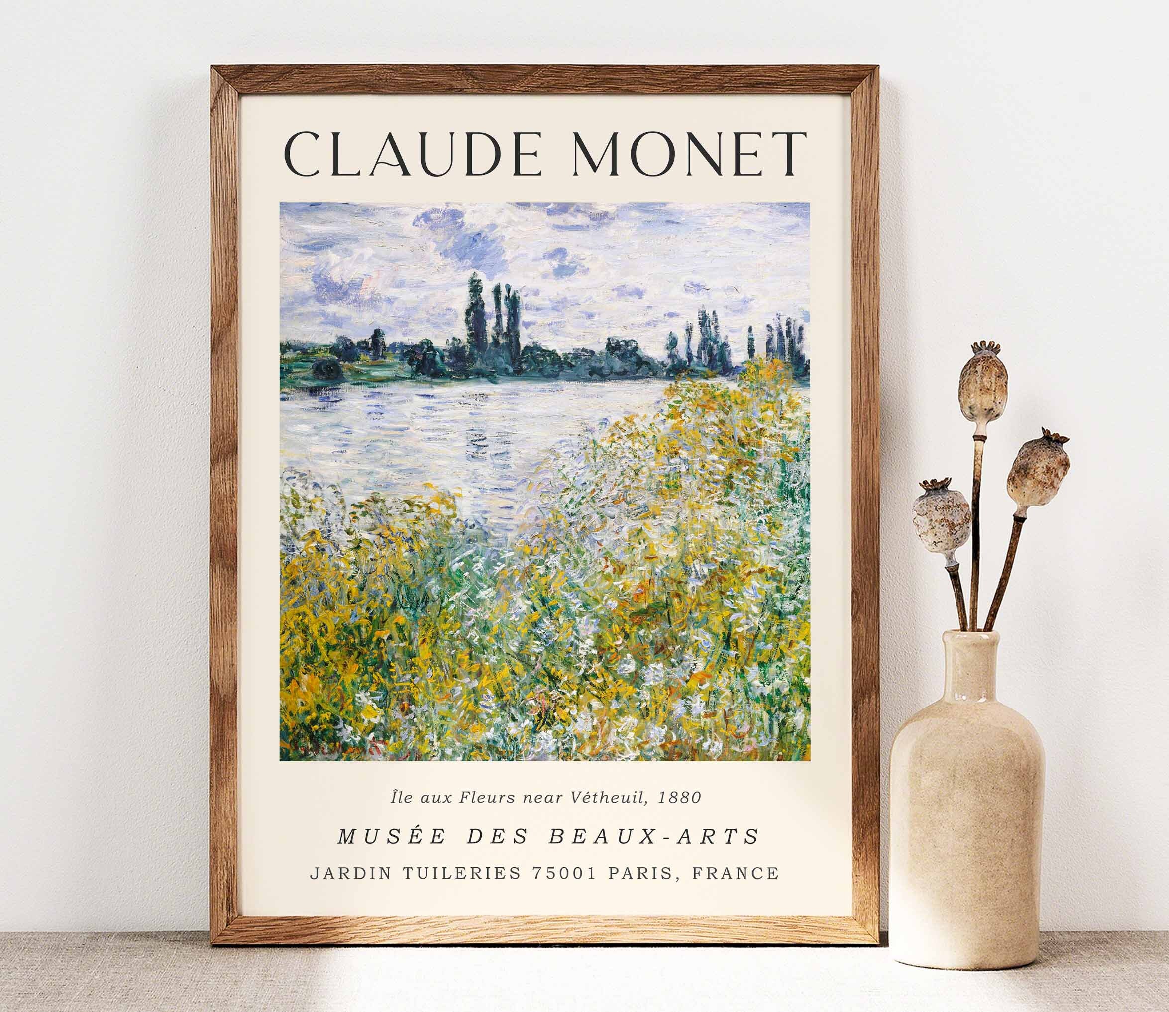 Claude Monet Poplars Pink Effect Poster, Monet Wall Art Prin - Inspire ...