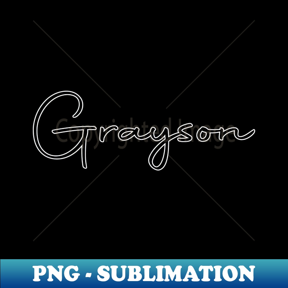 Autography Grayson Name Label - Signature Sublimation PNG Fi | Inspire ...