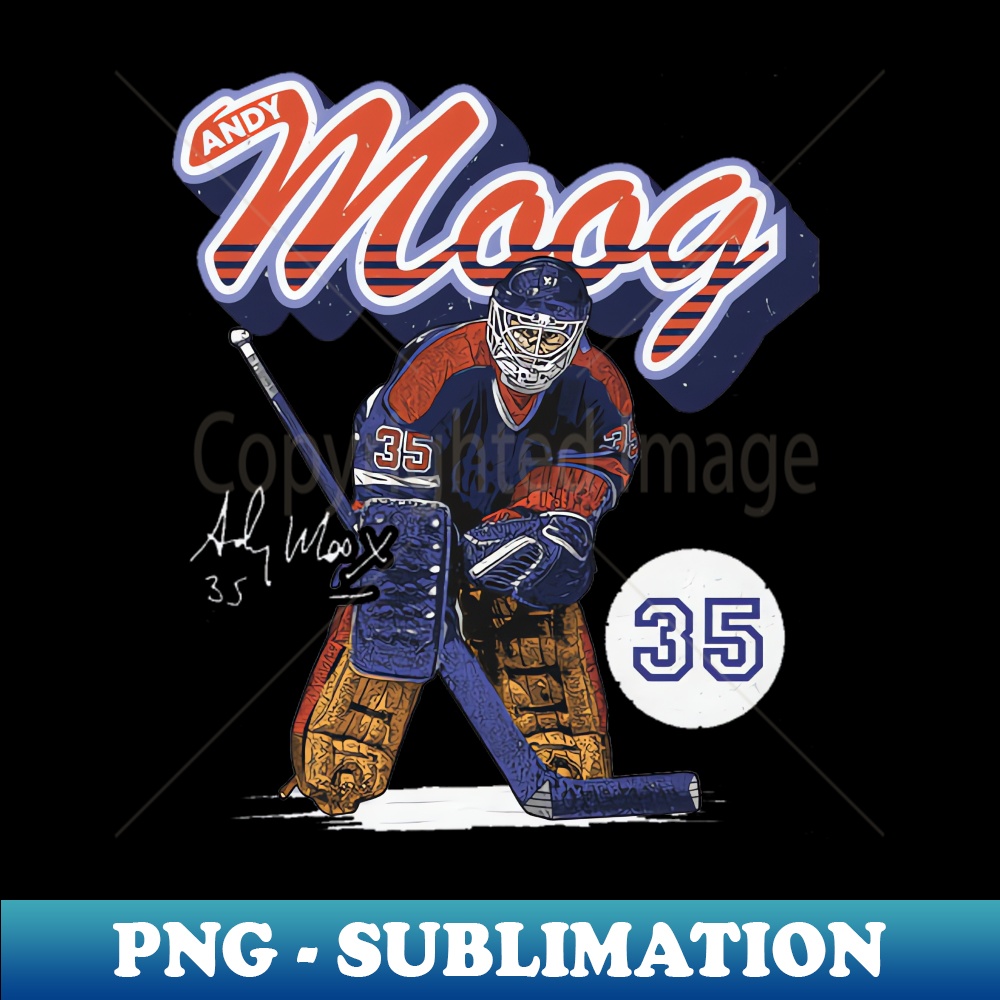Andy Moog Edmonton Retro Script - PNG Transparent Sublimatio - Inspire ...