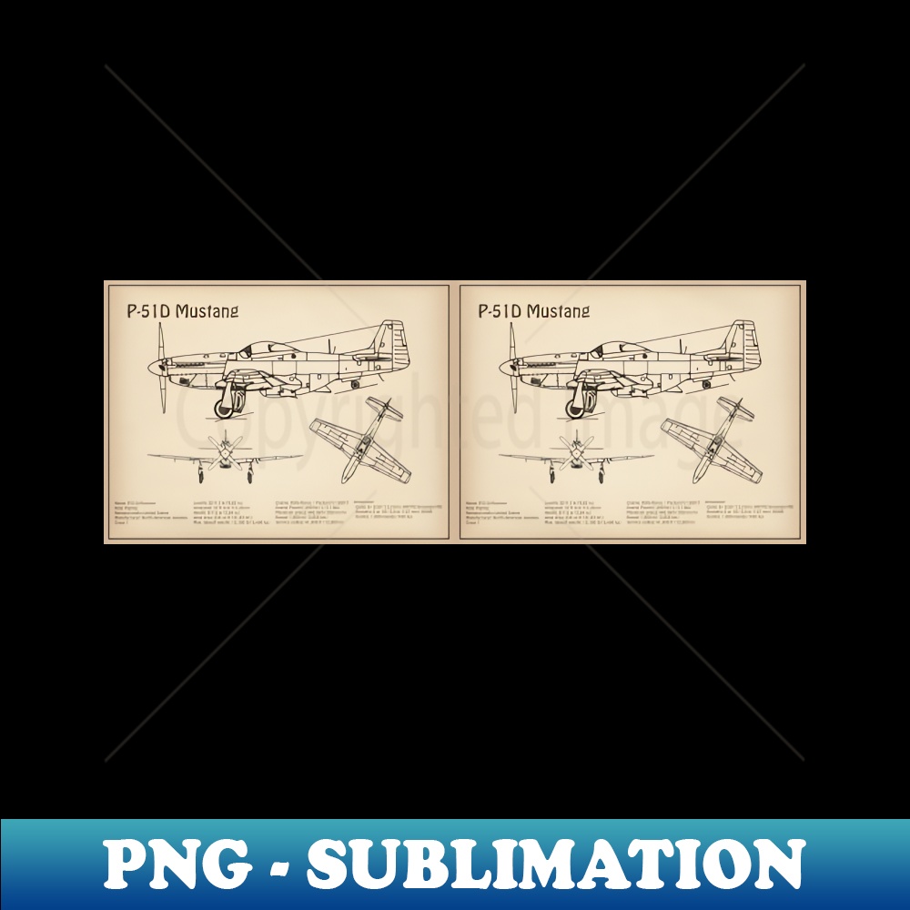 North American P-51D Mustang Airplane Blueprint - SDC - Crea | Inspire ...