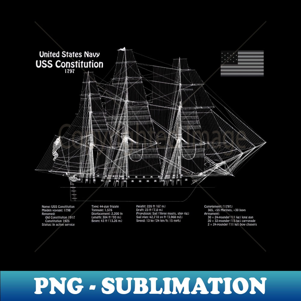USS Constitution ship blueprint plans - PDpng - High-Resolut - Inspire ...