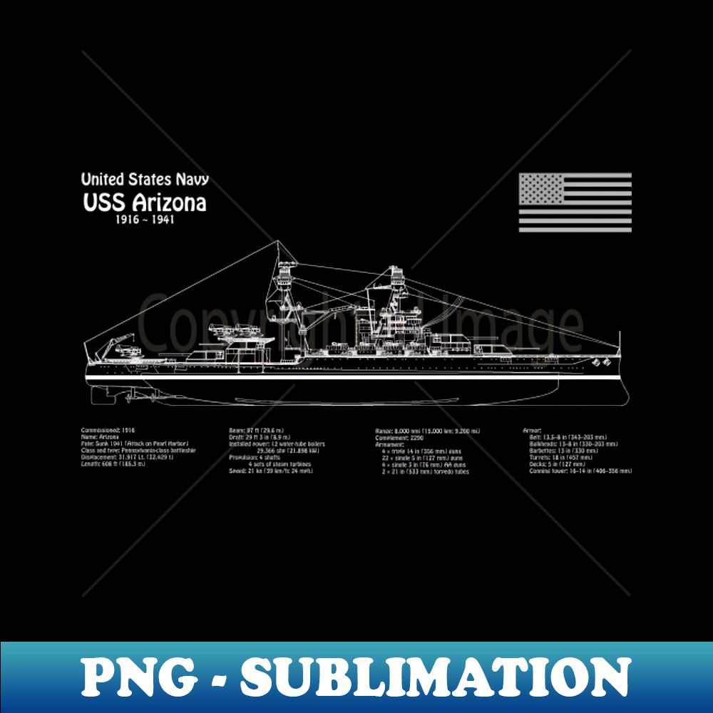 USS Arizona Battleship bb-39 World War II Sunk on Pearl Harb | Inspire ...