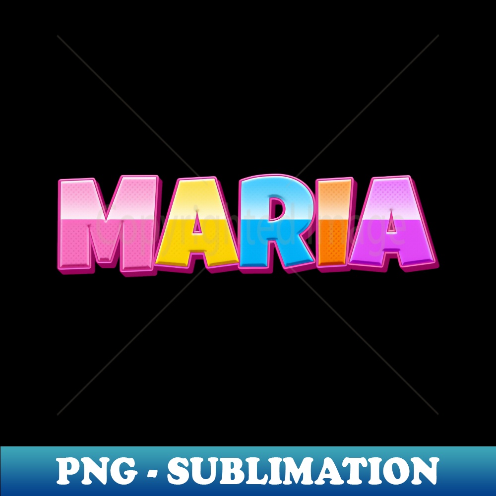 Rainbow Craft Maria Name - Stylish Sublimation Digital Downl | Inspire ...