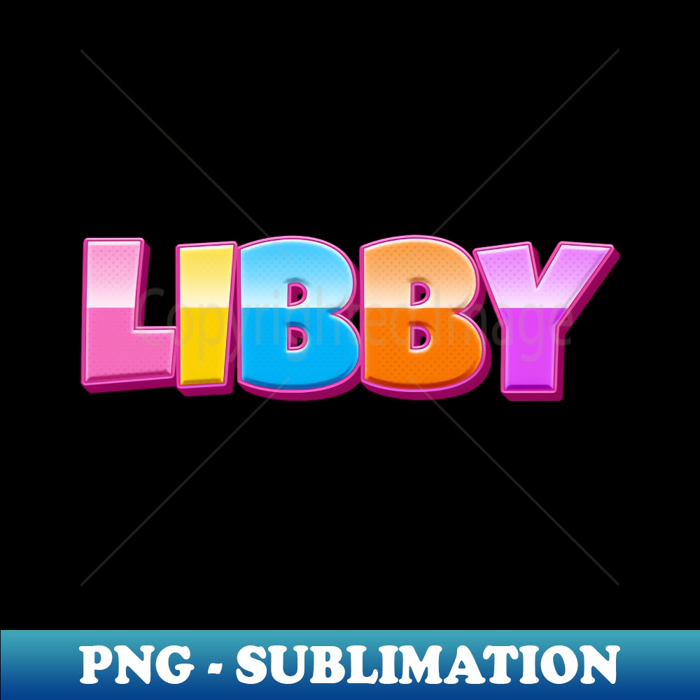 Rainbow Craft Libby Name - PNG Transparent Sublimation File | Inspire Uplift