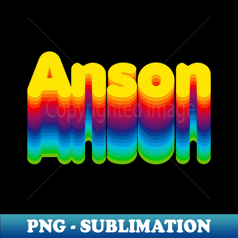 Rainbow Layers Anson Name Label - Premium Sublimation Digita | Inspire ...