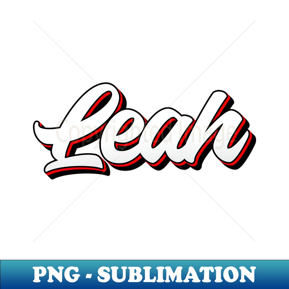 Leah name - cool 70s retro font - PNG Transparent Sublimatio | Inspire Uplift