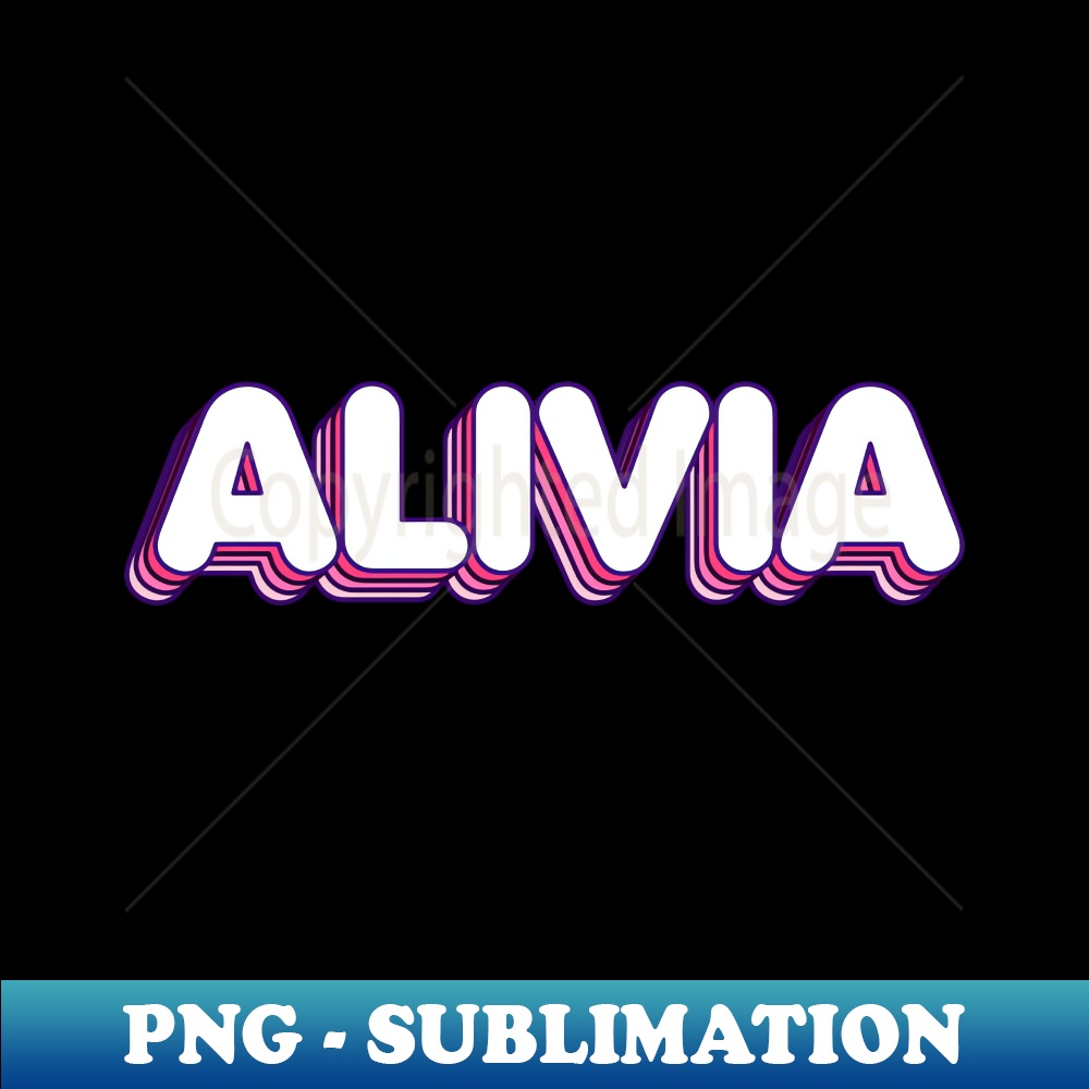 Pink Layers Alivia Name Label - PNG Transparent Sublimation - Inspire ...