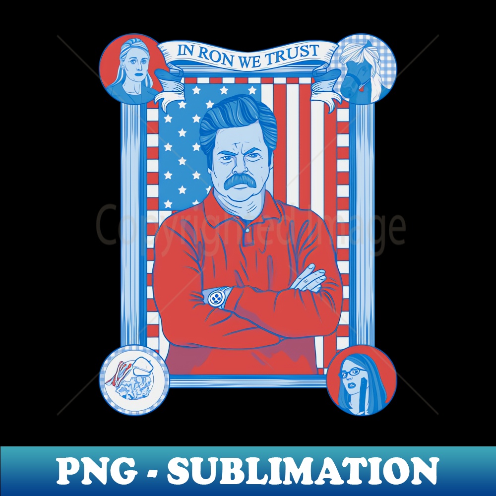 Ron Swanson - High-Resolution PNG Sublimation File - Bold & | Inspire ...