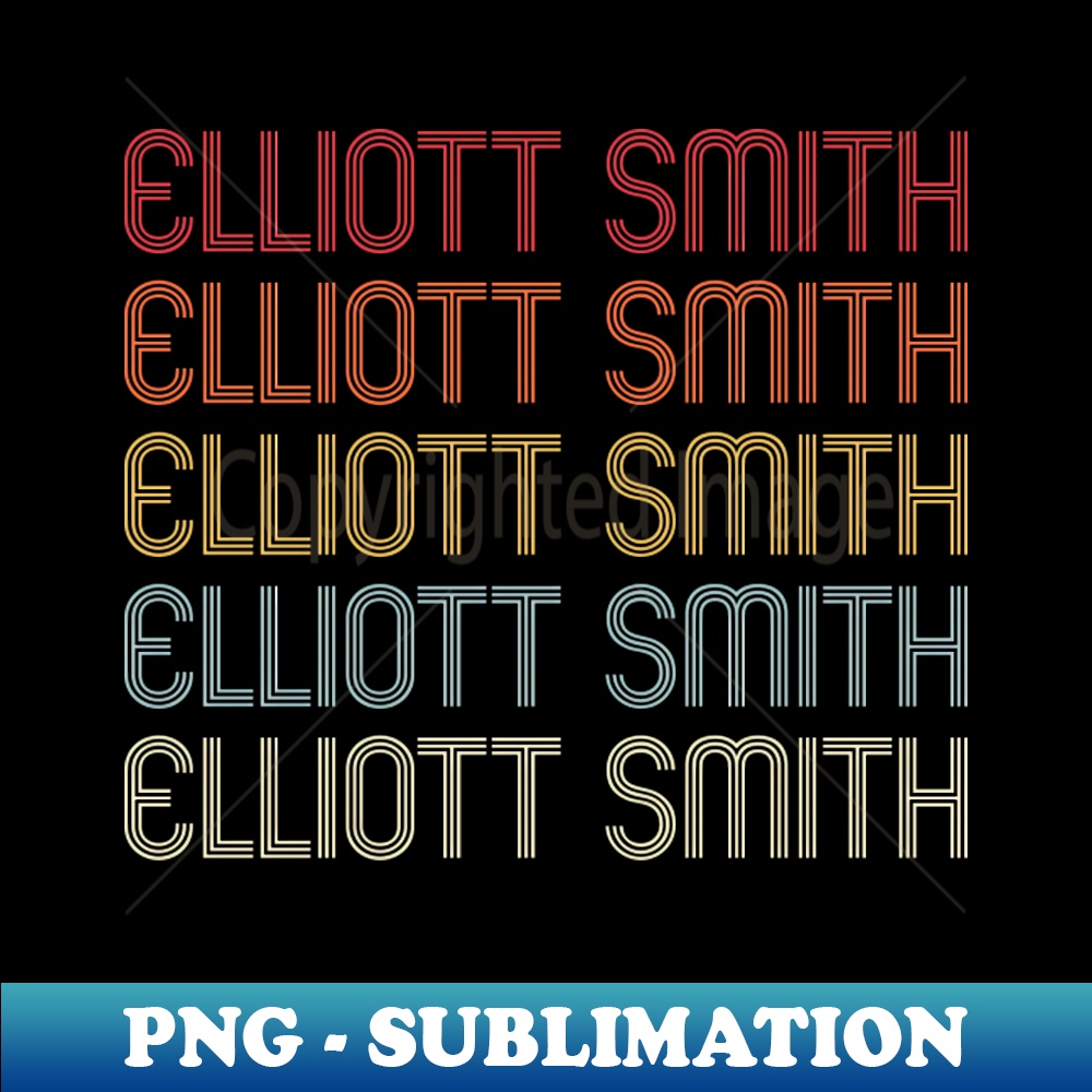 Retro Elliott Smith Wordmark Repeat - Vintage Style - Exclus | Inspire ...