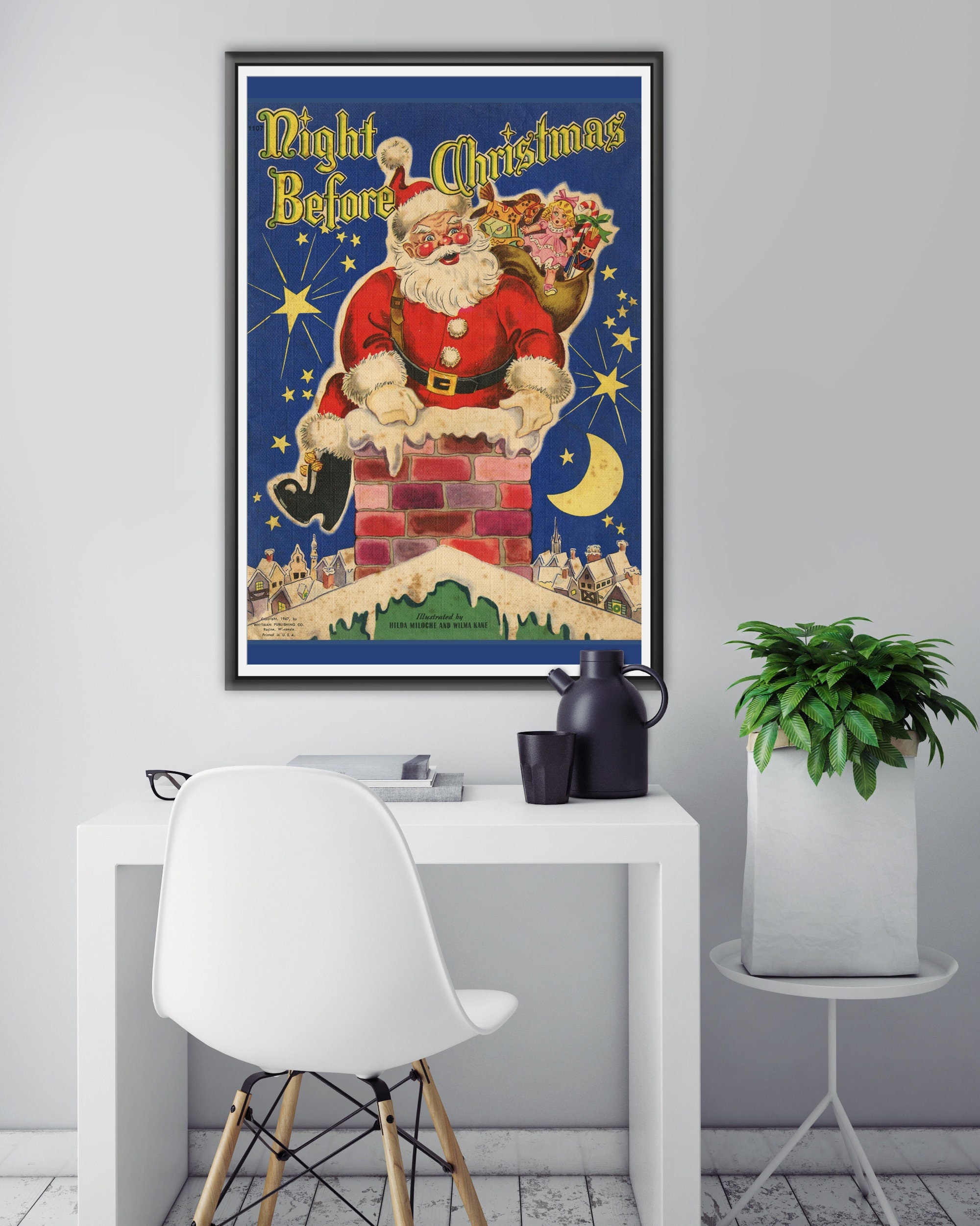 Vintage Night Before Christmas Book POSTER! (up to 24 x 36) | Inspire ...