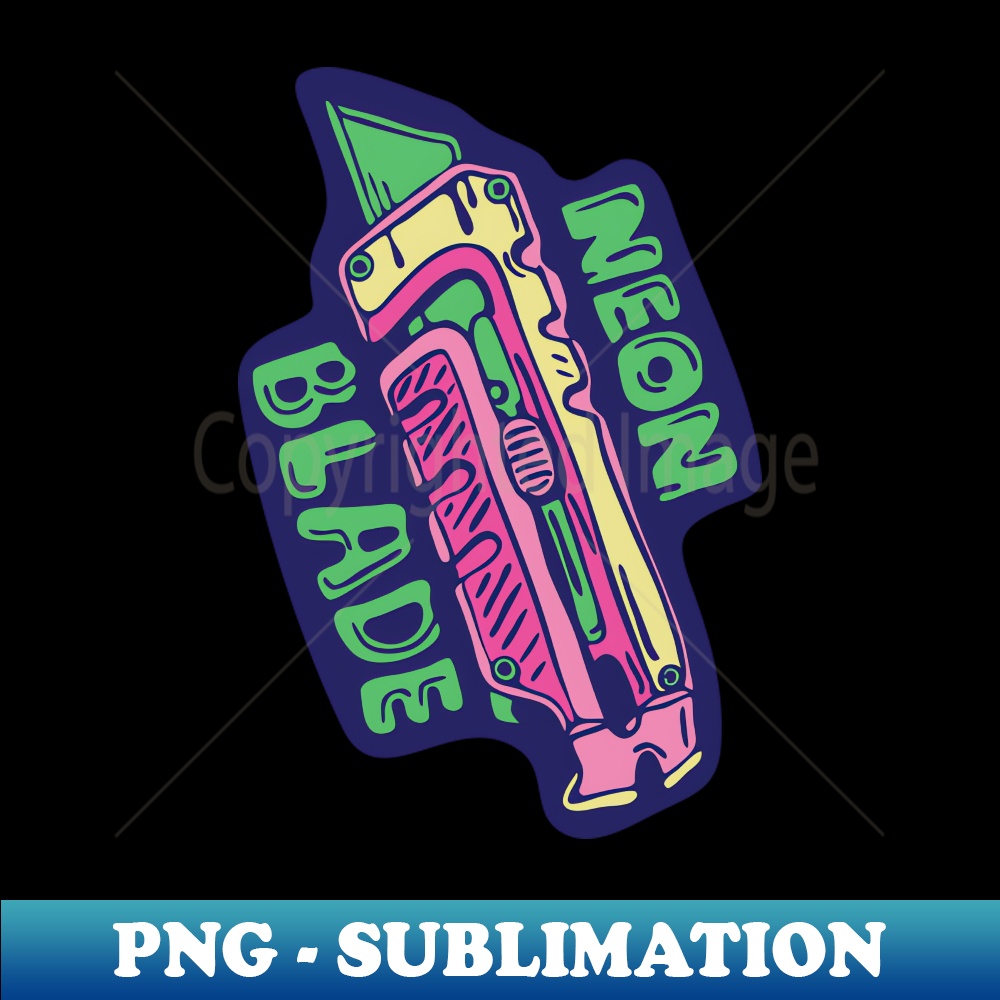 Neon Blade Knife illustration - Modern Sublimation PNG File | Inspire ...