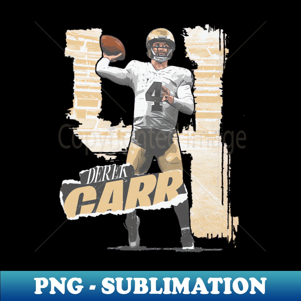 Derek Carr New Orleans Rough - Instant PNG Sublimation Downl | Inspire ...