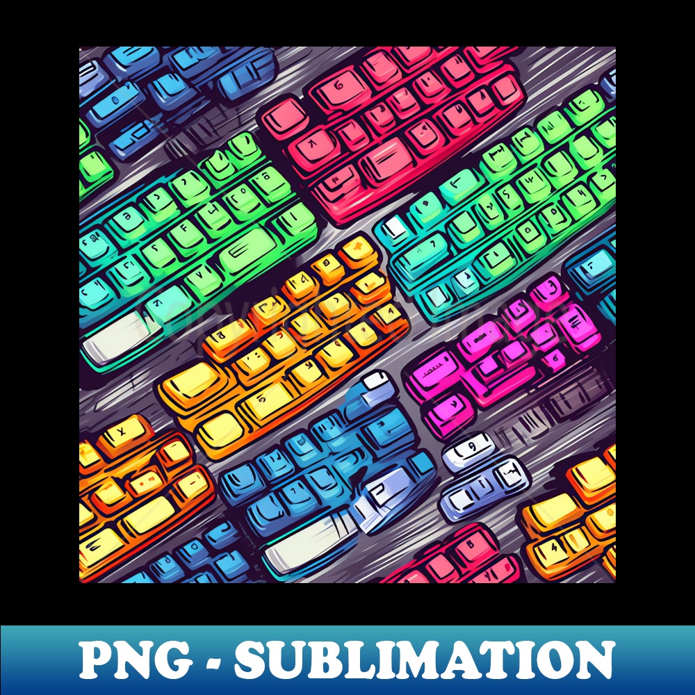 RGB Overload A Graphic Seamless Pattern of Gaming PC Keyboar - Inspire ...