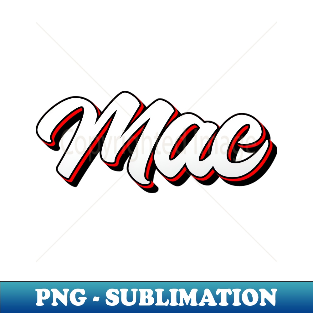 Mac name - cool 70s retro font - Exclusive PNG Sublimation D | Inspire ...