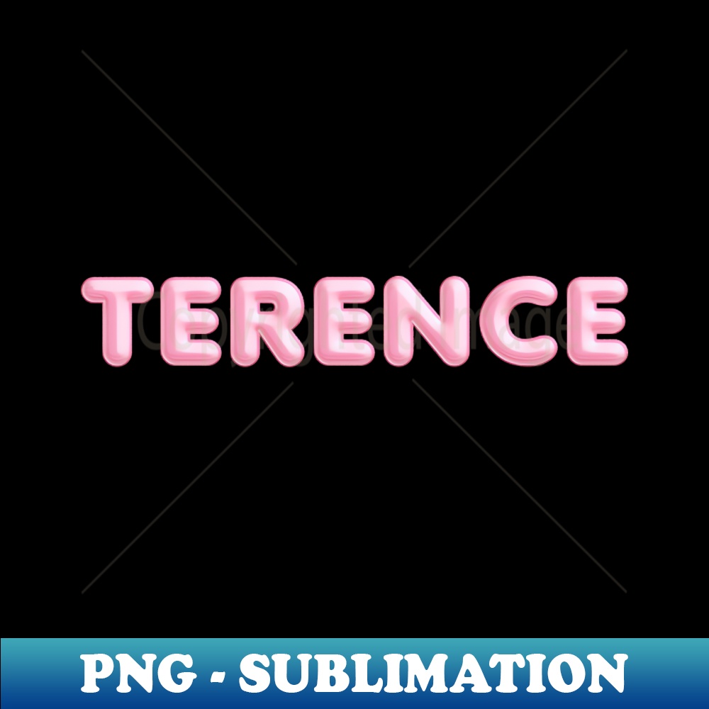 Terence Name Pink Balloon Foil - PNG Sublimation Digital Dow | Inspire ...