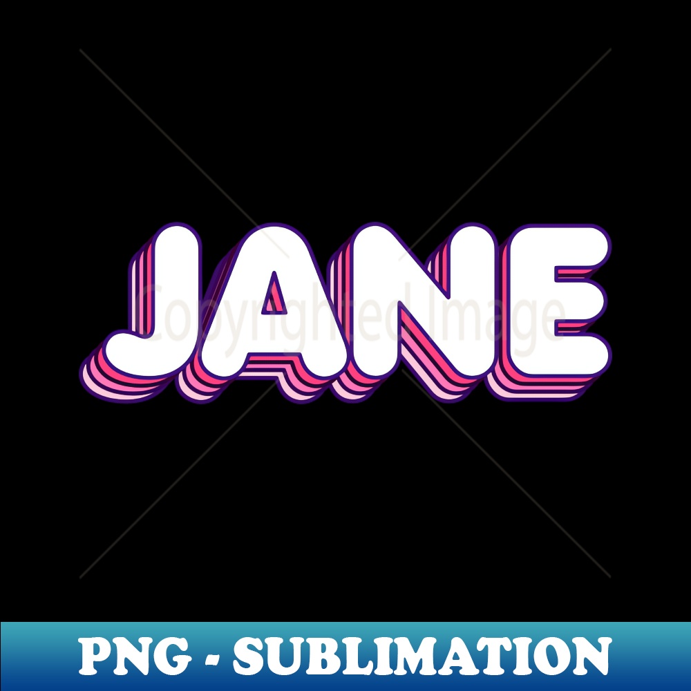 Pink Layers Jane Name Label - PNG Transparent Sublimation Fi - Inspire ...