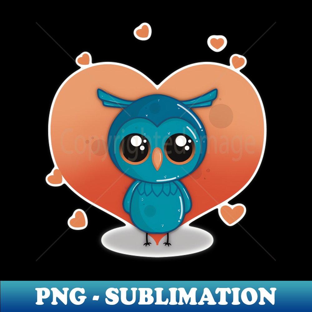 Cute Little Valentines Day Owl with Heart - PNG Transparent | Inspire ...