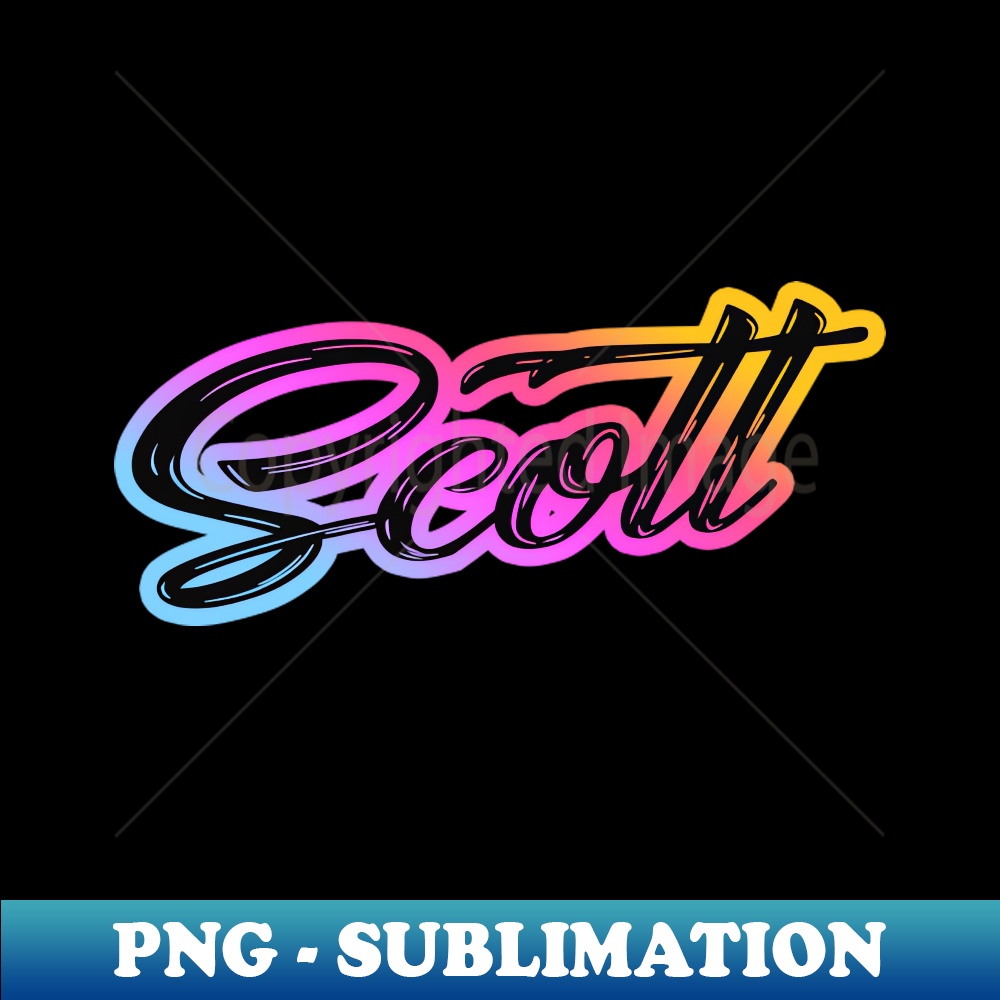 Name Scott - Elegant Sublimation PNG Download - Revolutioniz - Inspire ...