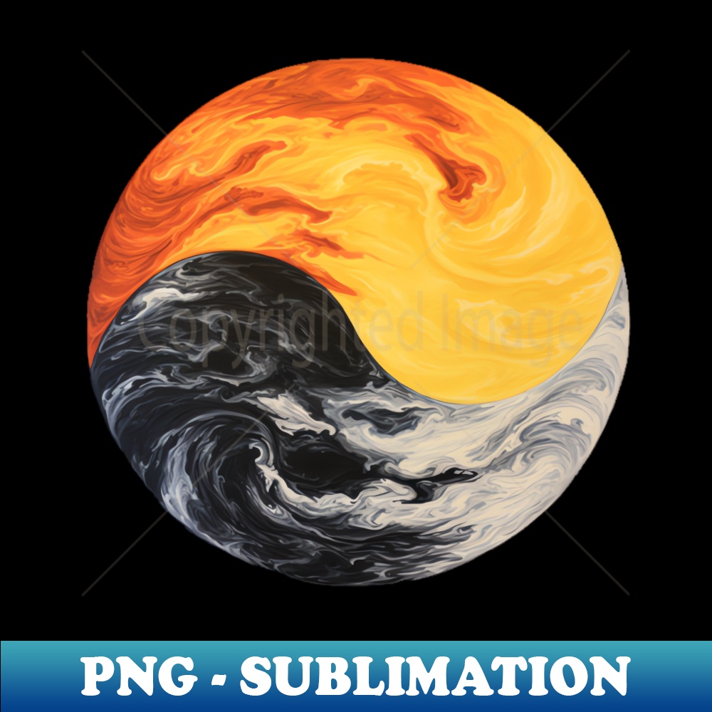 Yin Yang Sun and Moon Abstract Fire and Ice - PNG Transparen | Inspire ...