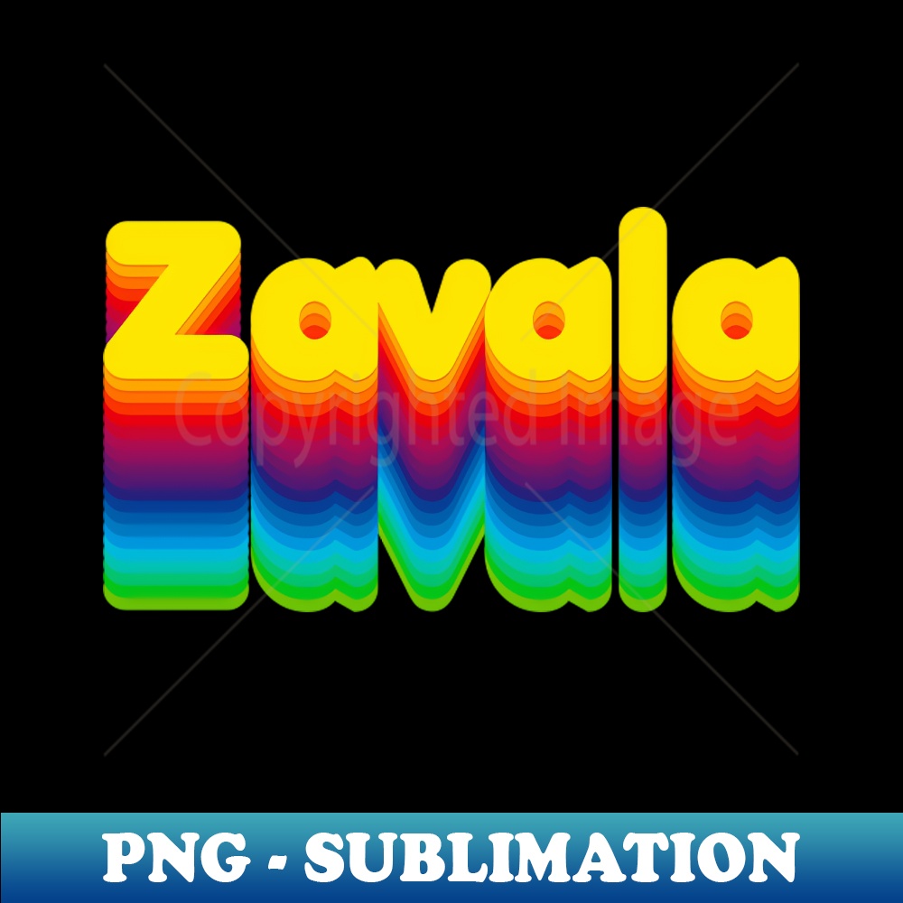 Rainbow Layers Zavala Name Label - PNG Transparent Sublimati - Inspire ...