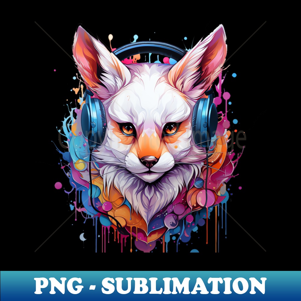 The wolf wears a headset - Retro PNG Sublimation Digital Dow | Inspire ...