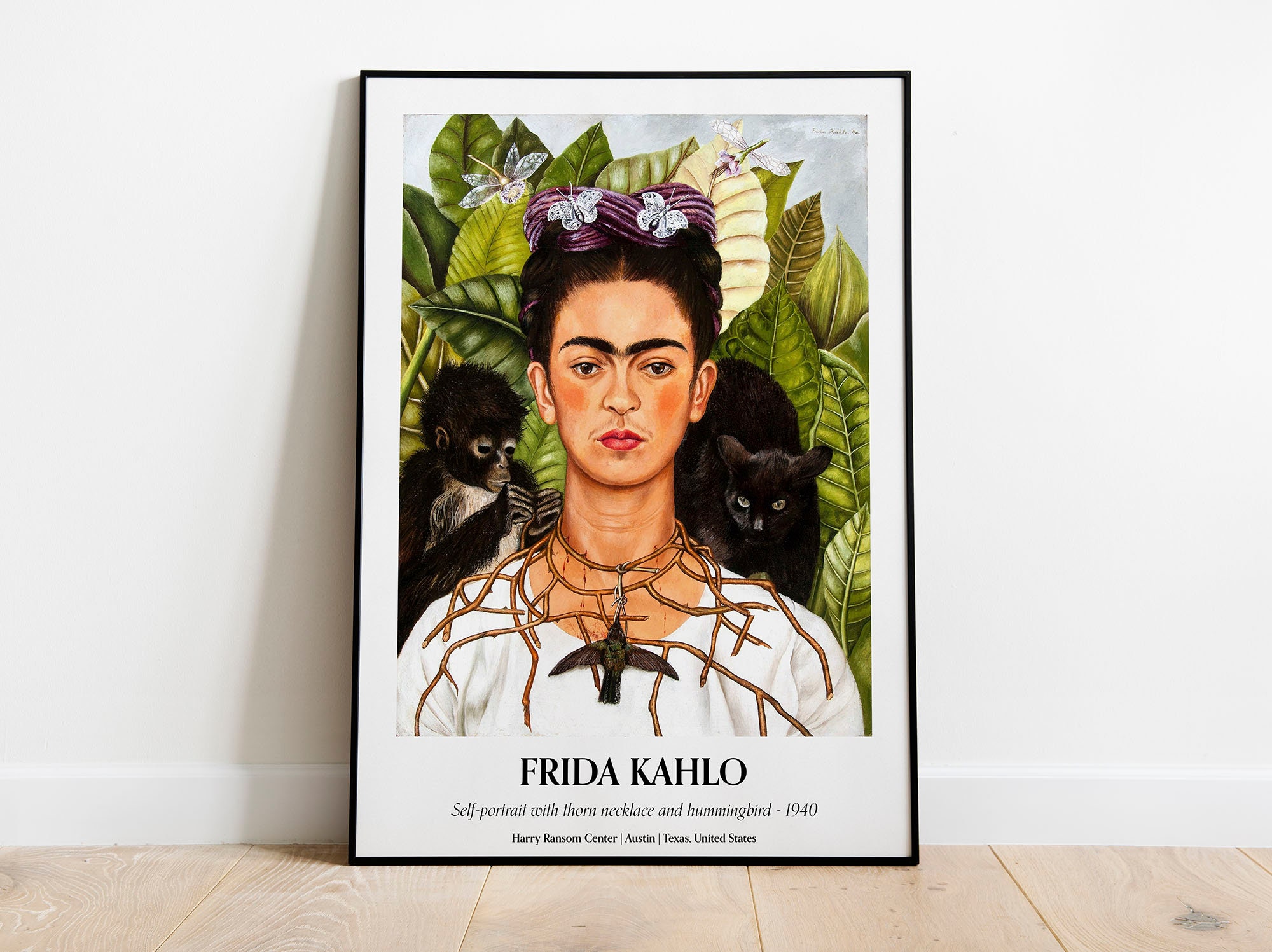 Frida Kahlo - Self Portrait Exhibition Poster, Vintage Home | Inspire ...