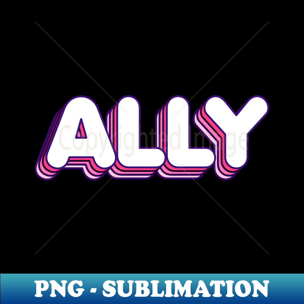 Pink Layers Ally Name Label - PNG Transparent Sublimation De - Inspire ...