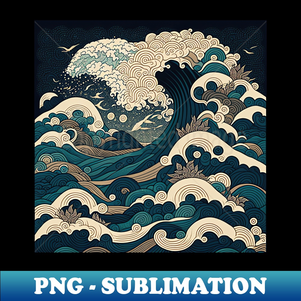 great wave of foam - Signature Sublimation PNG File - Transf | Inspire ...
