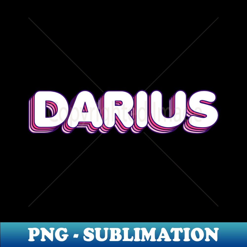 Pink Layers Darius Name Label - Aesthetic Sublimation Digita - Inspire ...