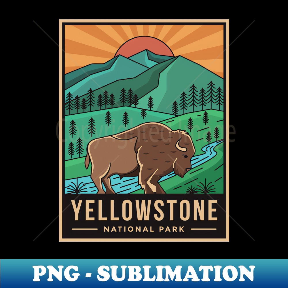 Yellowstone National Park - Instant Sublimation Digital Down | Inspire ...