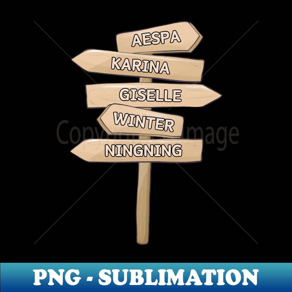 aespa Wooden Street Sign - Aesthetic Sublimation Digital Fil | Inspire ...