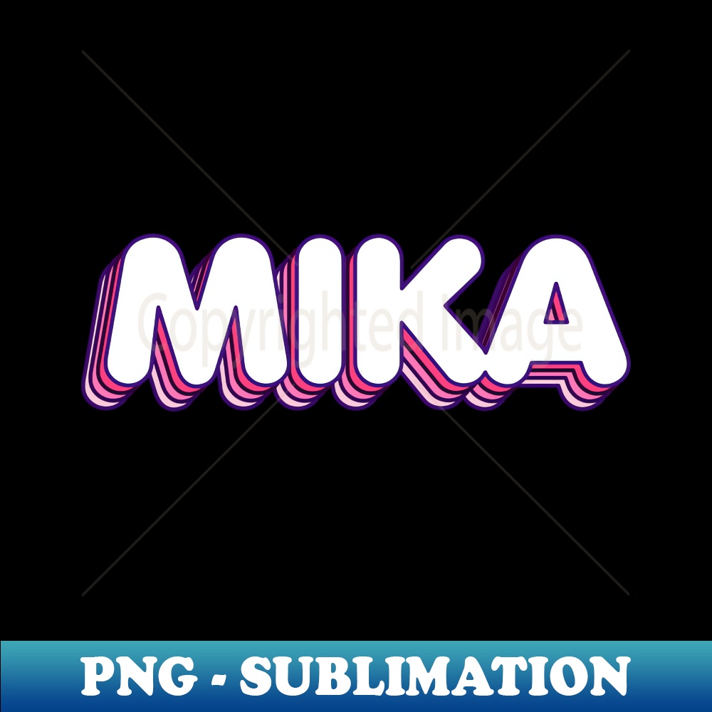 Pink Layers Mika Name Label - PNG Sublimation Digital Downlo | Inspire ...