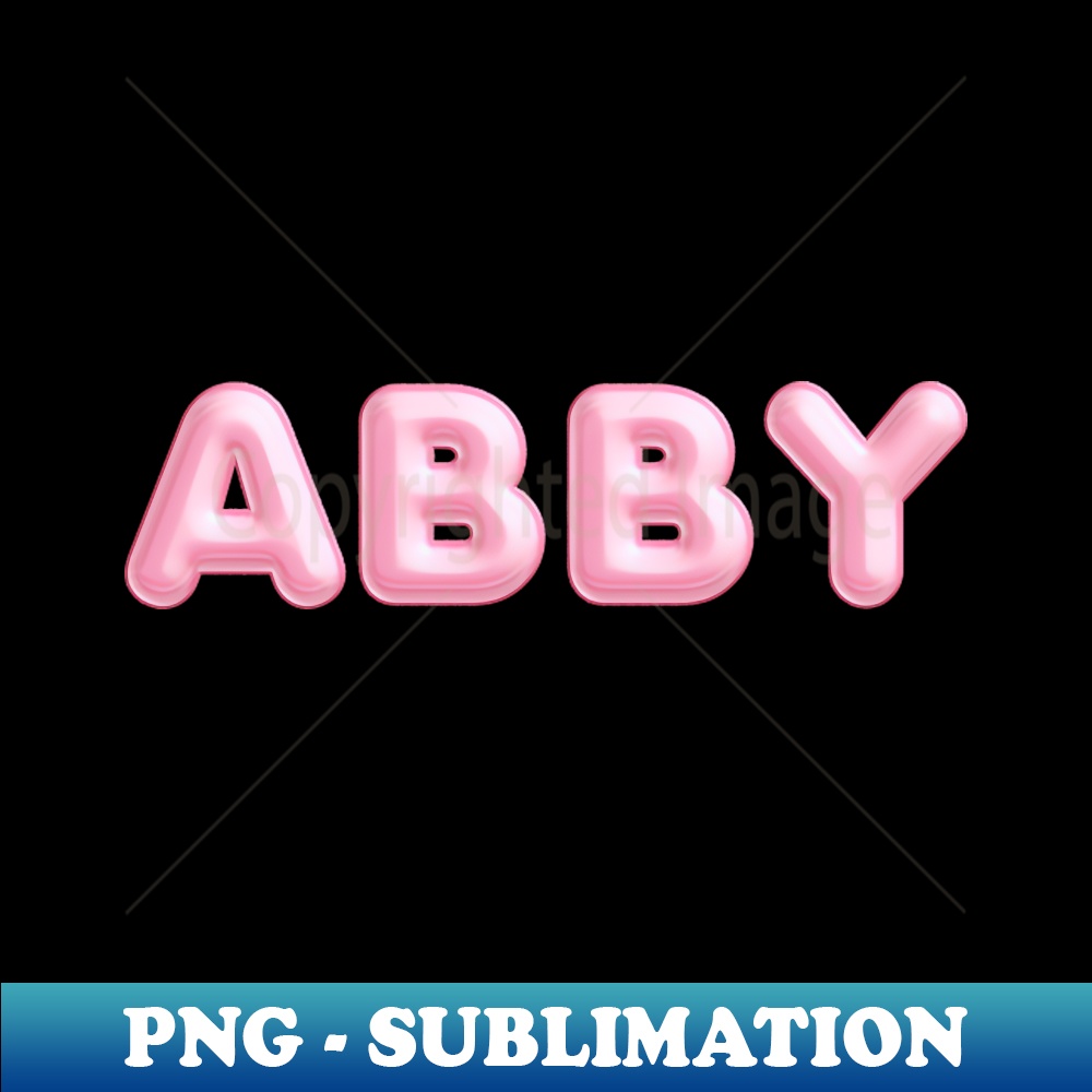Abby Name Pink Balloon Foil - Digital Sublimation Download F | Inspire ...
