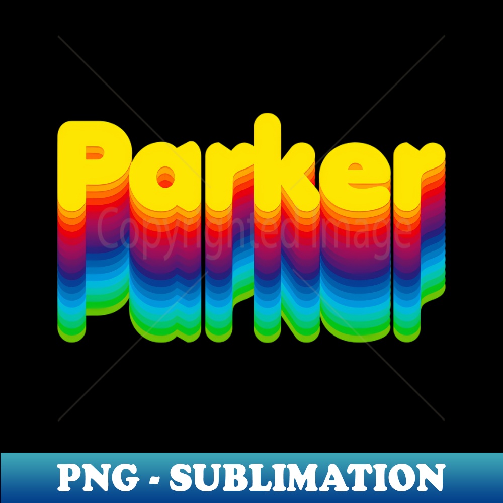 Rainbow Layers Parker Name Label - PNG Transparent Sublimati | Inspire ...