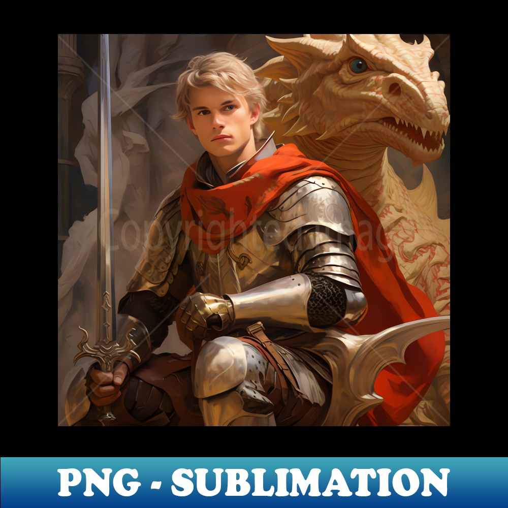 A knight and dragon - Artistic Sublimation Digital File - En | Inspire ...