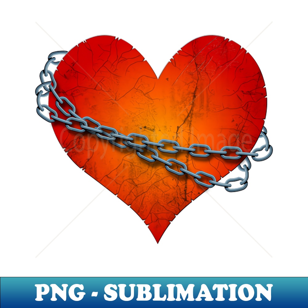 Chained heart - Professional Sublimation Digital Download - | Inspire Uplift