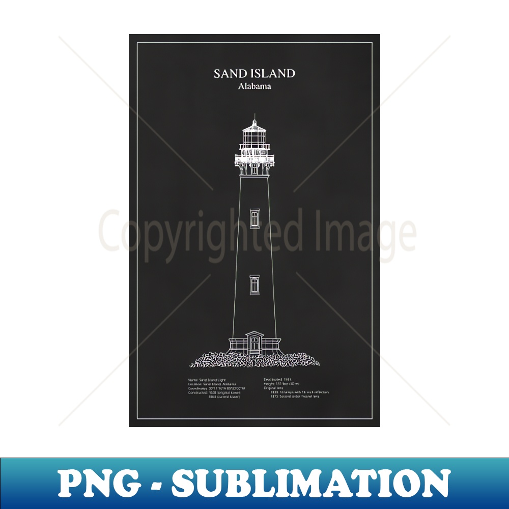 Sand Island Lighthouse - Alabama - PD - Premium Sublimation | Inspire ...