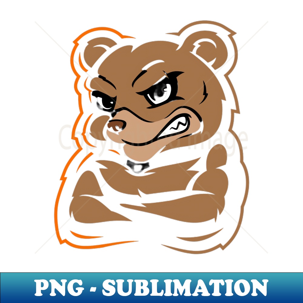 aggressive grizzly bear crossed arms mascot - Digital Sublim | Inspire ...