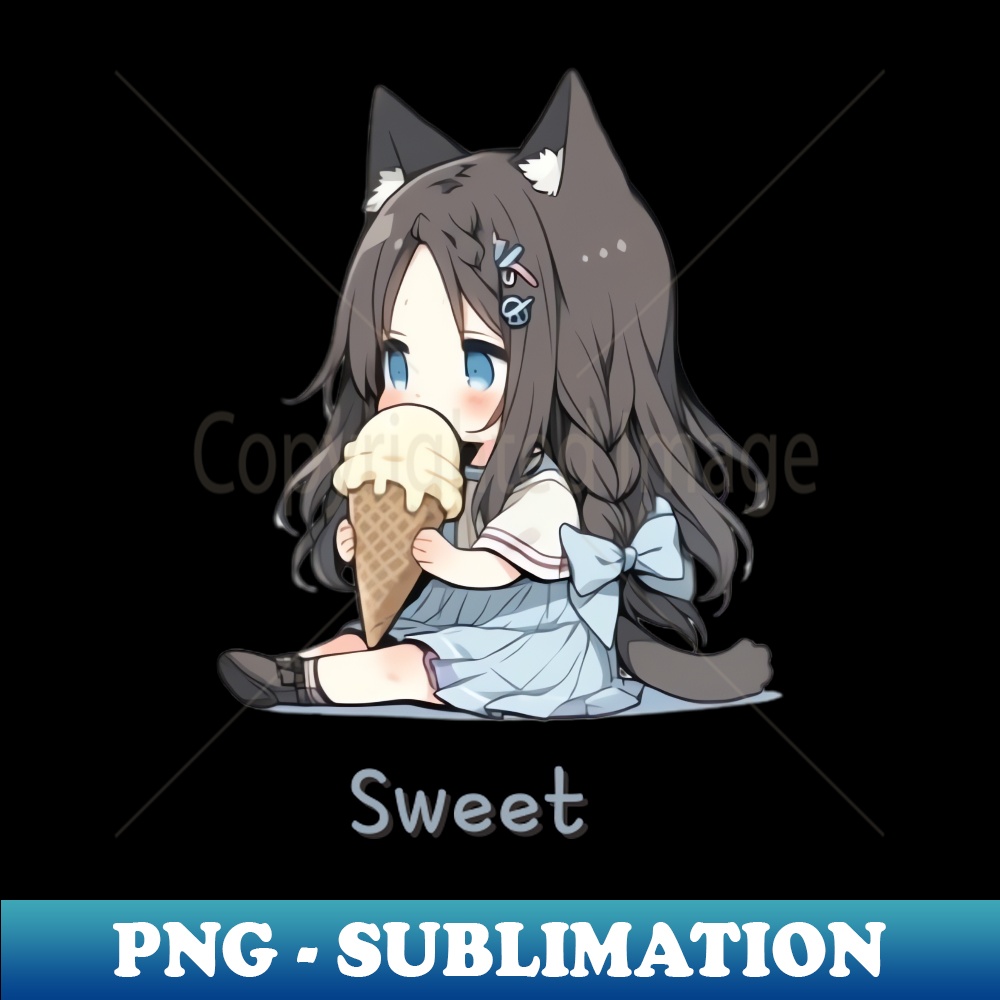 Chibi eat ice cream - Creative Sublimation PNG Download - Pe | Inspire ...