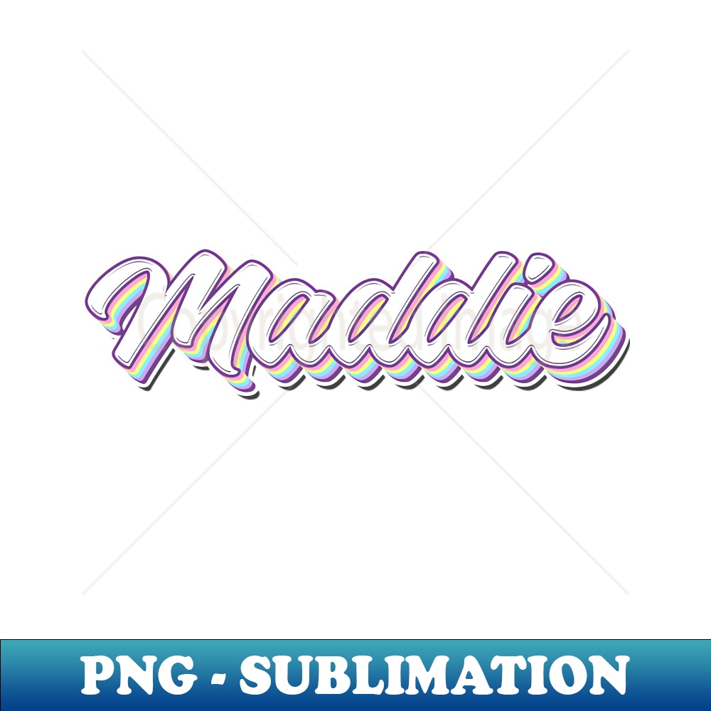 Kawaii Rainbow Maddie Name - PNG Transparent Digital Downloa | Inspire ...