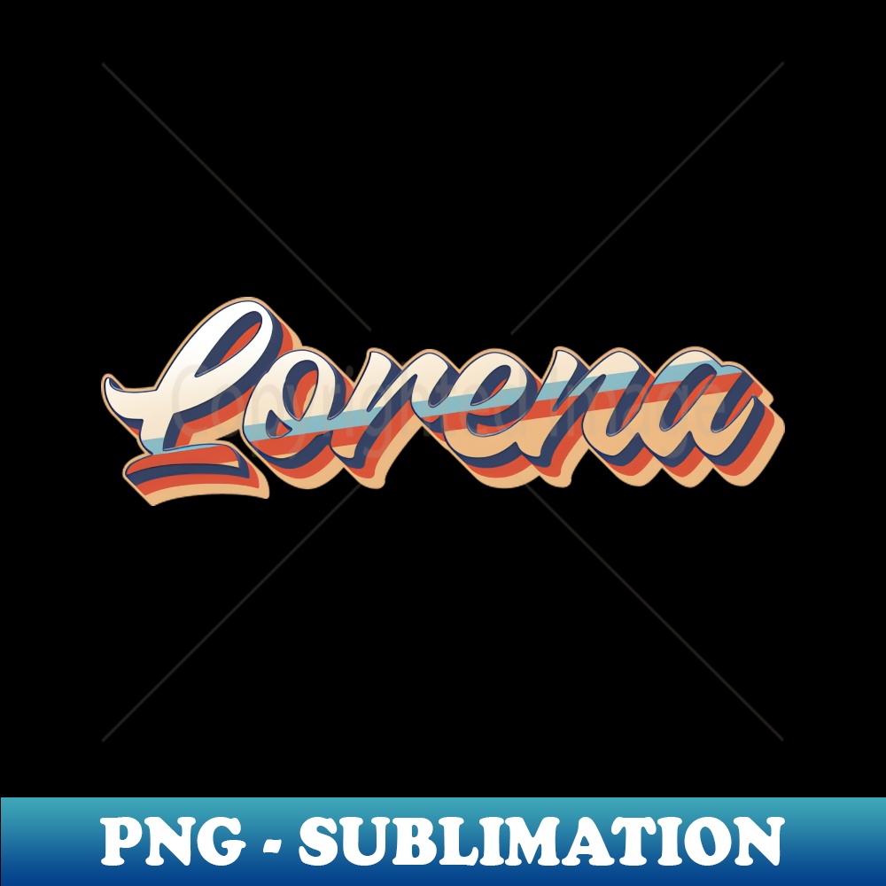 Lorena name - cool 70s retro font surf style design - Instan | Inspire ...