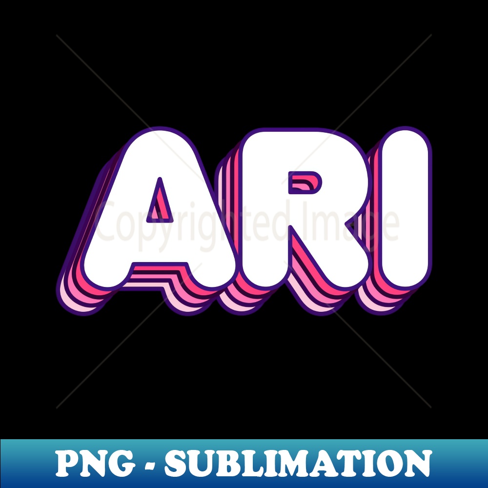 Pink Layers Ari Name Label - High-Resolution PNG Sublimation | Inspire ...