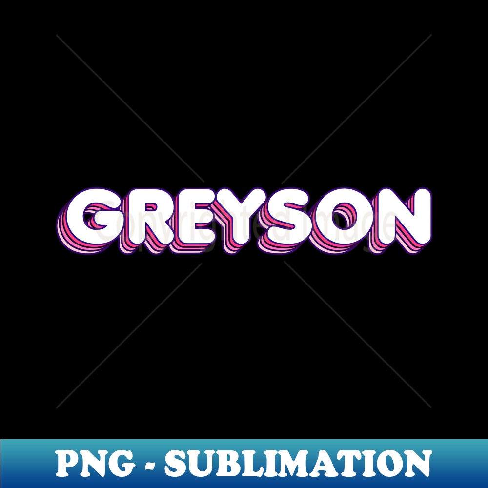 Pink Layered Greyson Name Label - Exclusive Sublimation Digi | Inspire ...