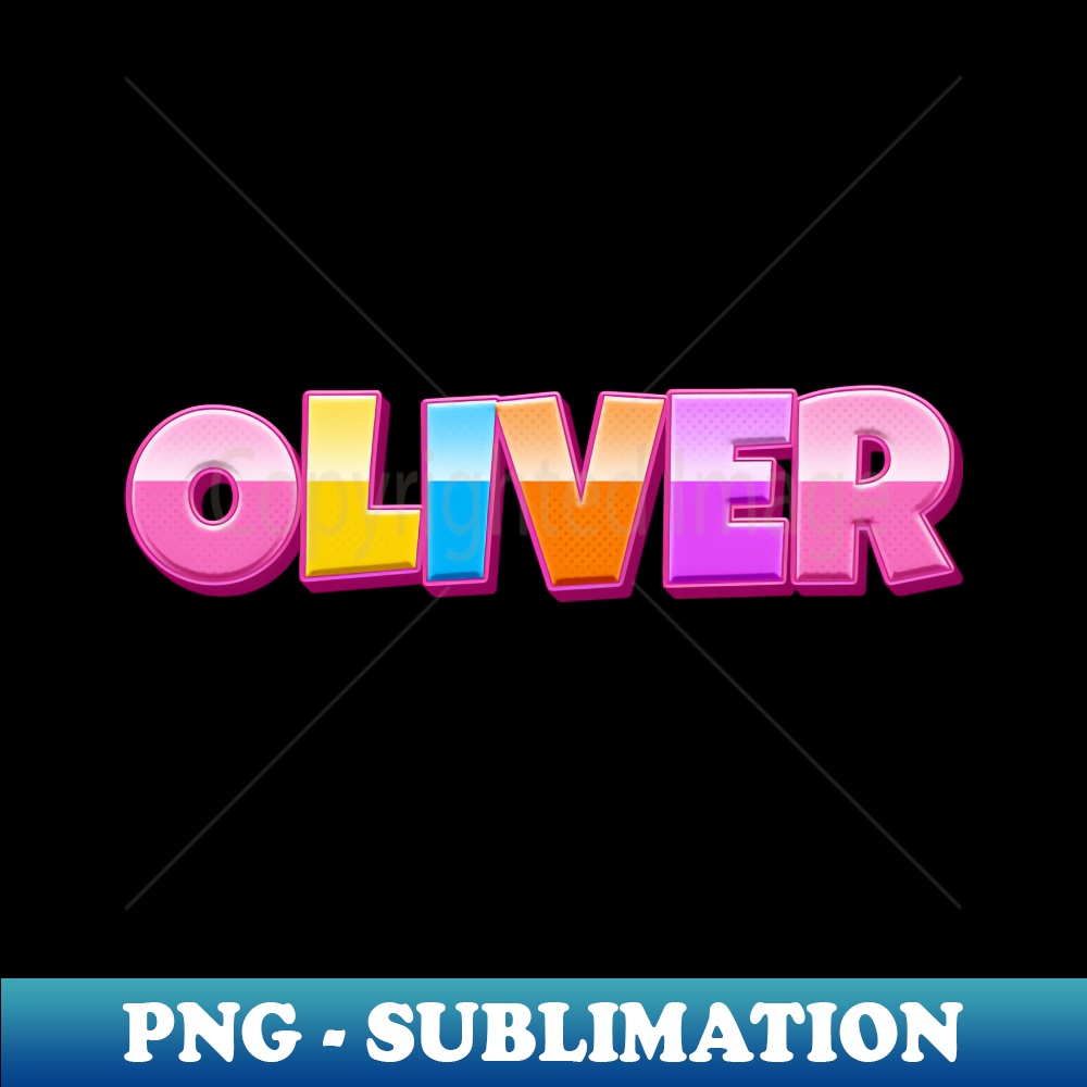 Rainbow Craft Oliver Name - PNG Transparent Sublimation Desi - Inspire ...