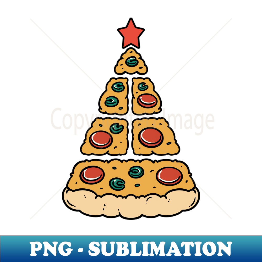 Pepperoni Pizza Tree- Holiday Food Art - Instant Sublimation | Inspire ...