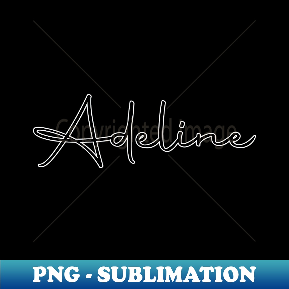 Autography Adeline Name Label - Retro PNG Sublimation Digita - Inspire ...