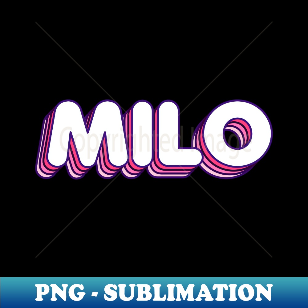 Pink Layers Milo Name Label - Sublimation-Ready PNG File - S - Inspire ...
