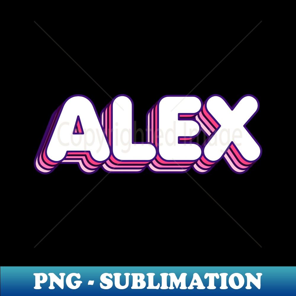 Alex Pink Layered Name Label - Exclusive Sublimation Digital | Inspire ...